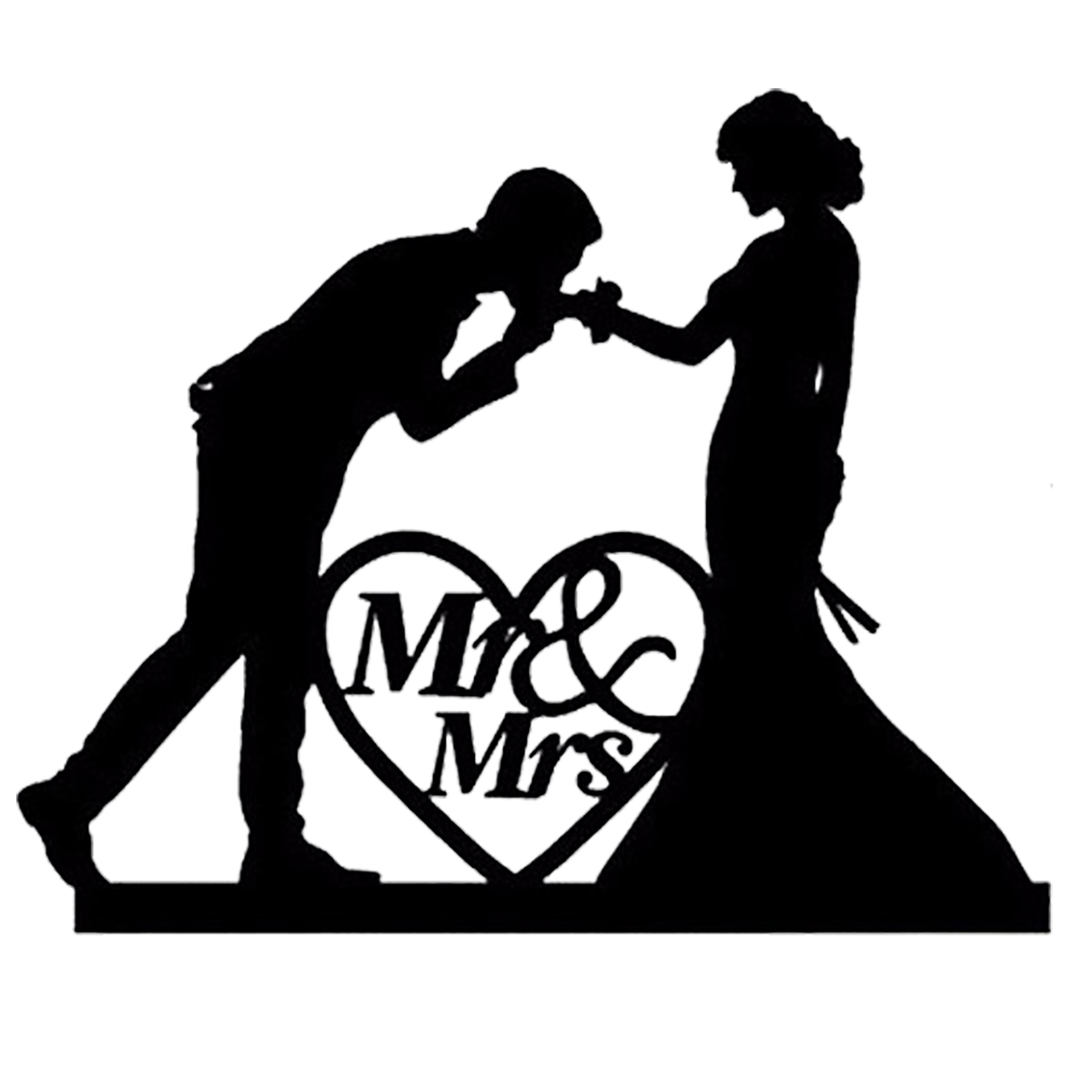 Acrylic Mr & Mrs Cake Topper 13cm Acrylic Mr & Mrs Cake Topper 13cm