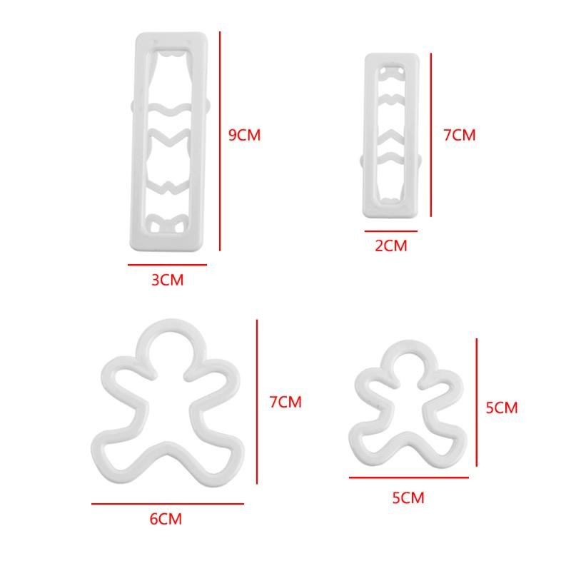 Gingerbread People Fondant Cutter Set