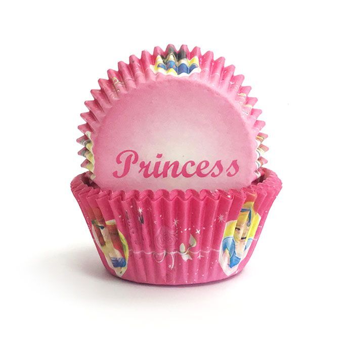 DISNEY PRINCESS PINK MUFFIN CUPS TUB 50 PACK