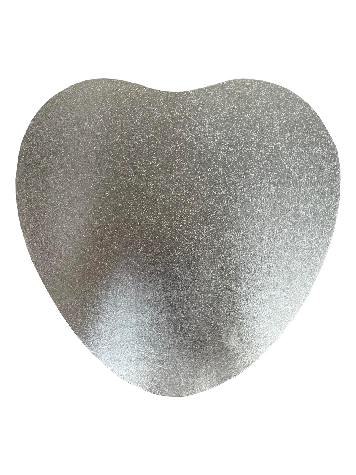 Kitchen Domain - 9.5 Inch Heart 6mm Cake Board Silver