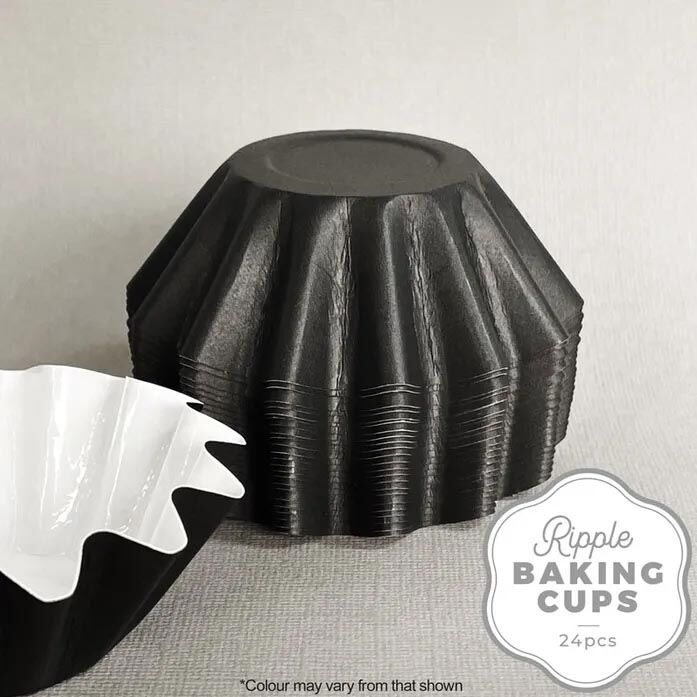 Cake Craft Ripple Baking Cups Red 24 Pack