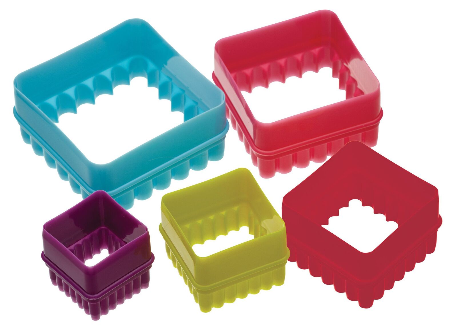 Kitchen Domain - Square Cookie Cutter - 5 Piece Set