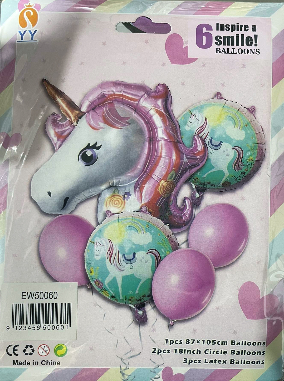 Kitchen Domain - unicorn Balloon Set