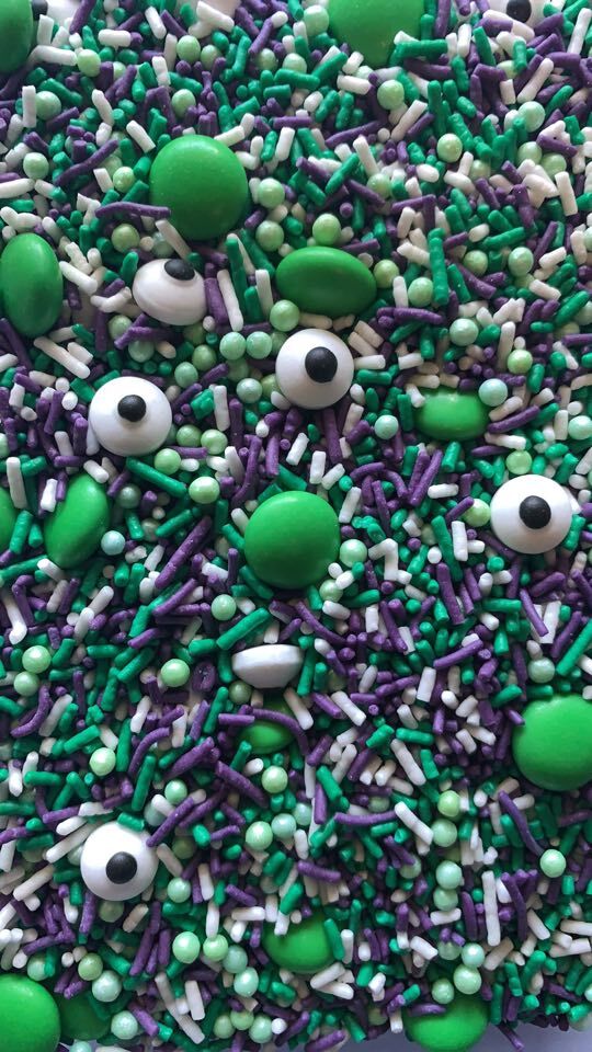 Kitchen Domain - Monster Mash Green-Purple-White Sprinkles 20 grams
