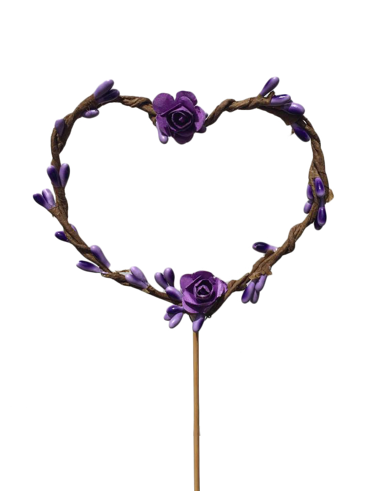 Purple Heart Cake Topper