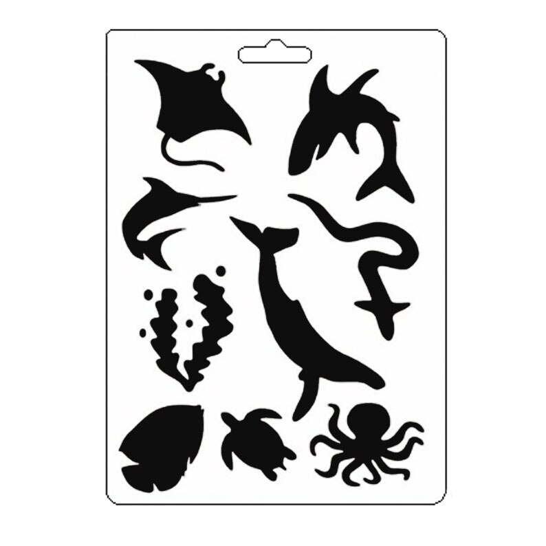 Ocean Creatures Stencil