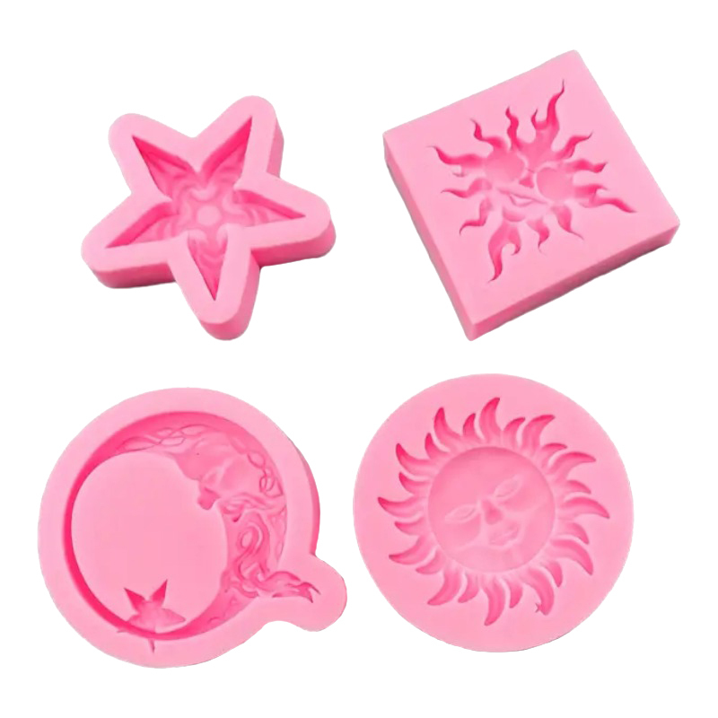Kitchen Domain - Sun-Moon-Star Silicone Mould Set 4pcs