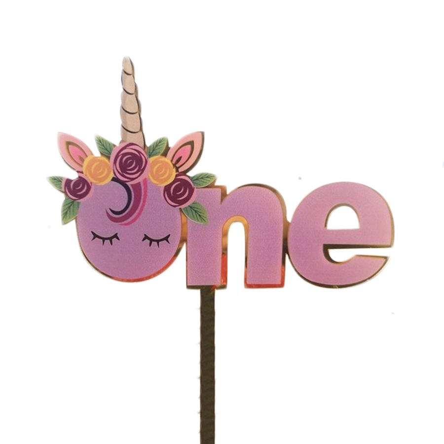 Acrylic One Cake Topper