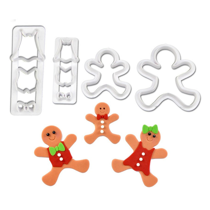 Gingerbread People Fondant Cutter Set