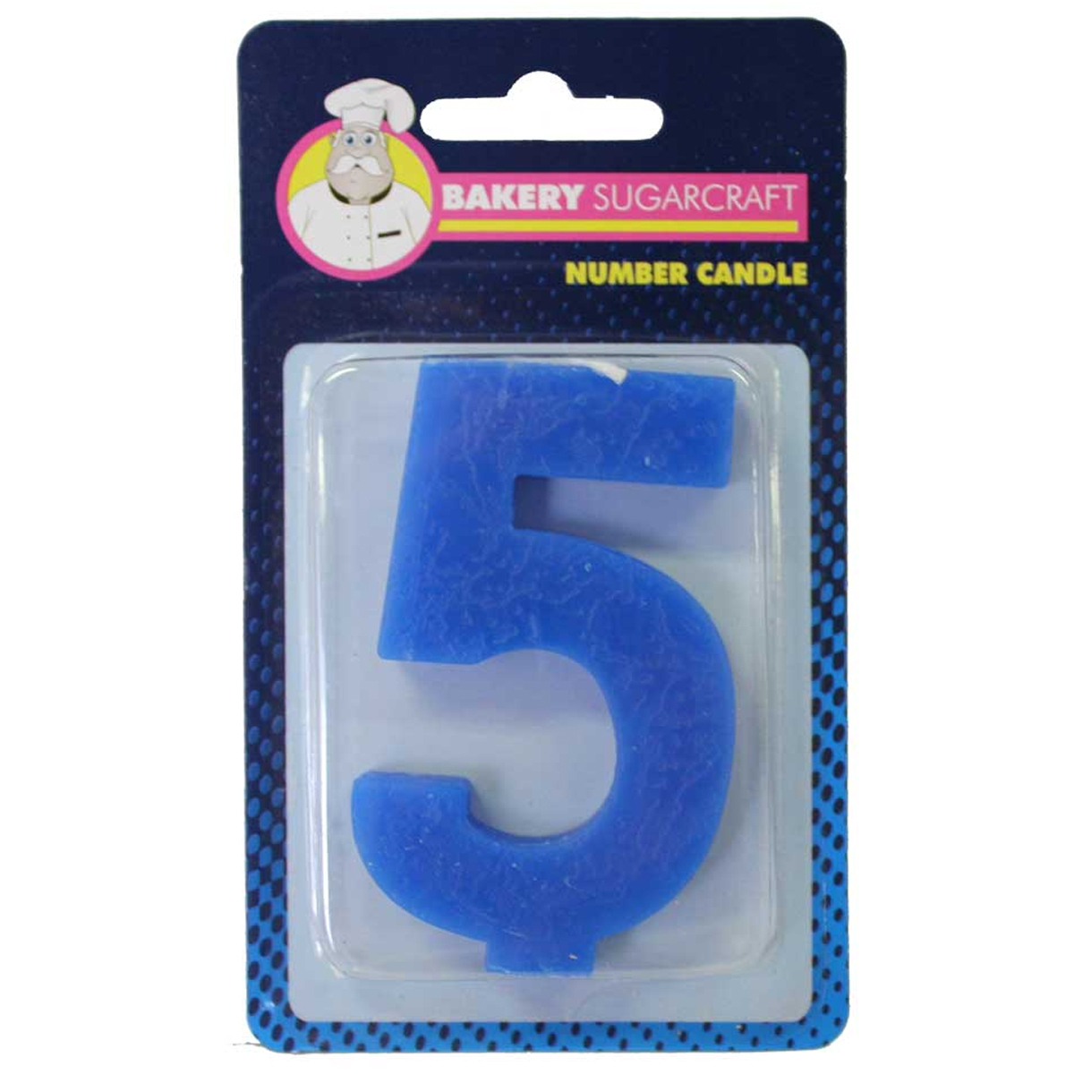 PLAIN NUMBER CANDLE - 5 - bake boss