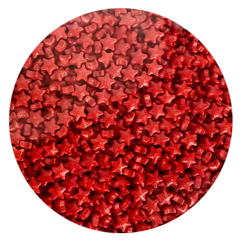 Kitchen Domain - Sprink'd Stars Red 7mm - 20 Grams