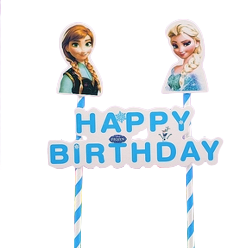 Cake Flag Topper Frozen Anna-Elsa