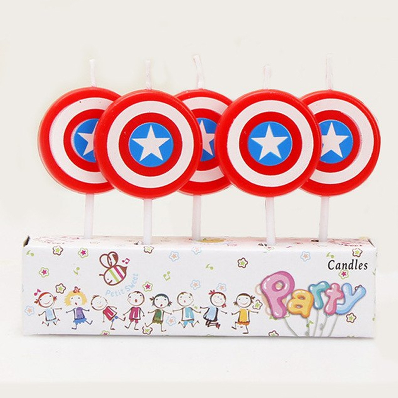 Kitchen Domain - Captain America Candles 5pcs