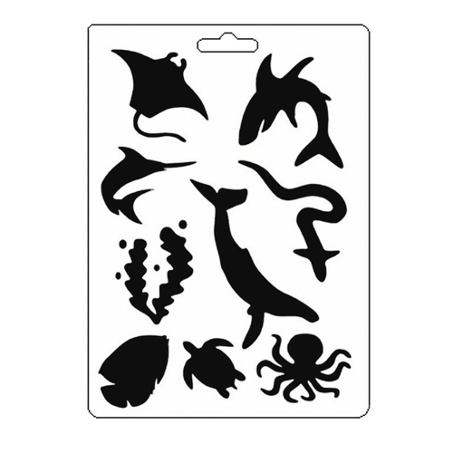 Ocean Creatures Stencil