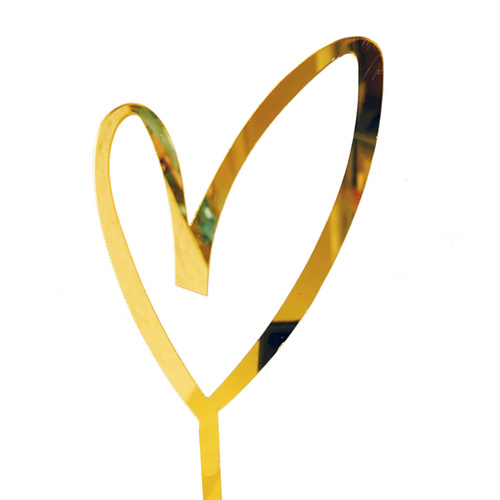 Gold Heart Topper 17cm